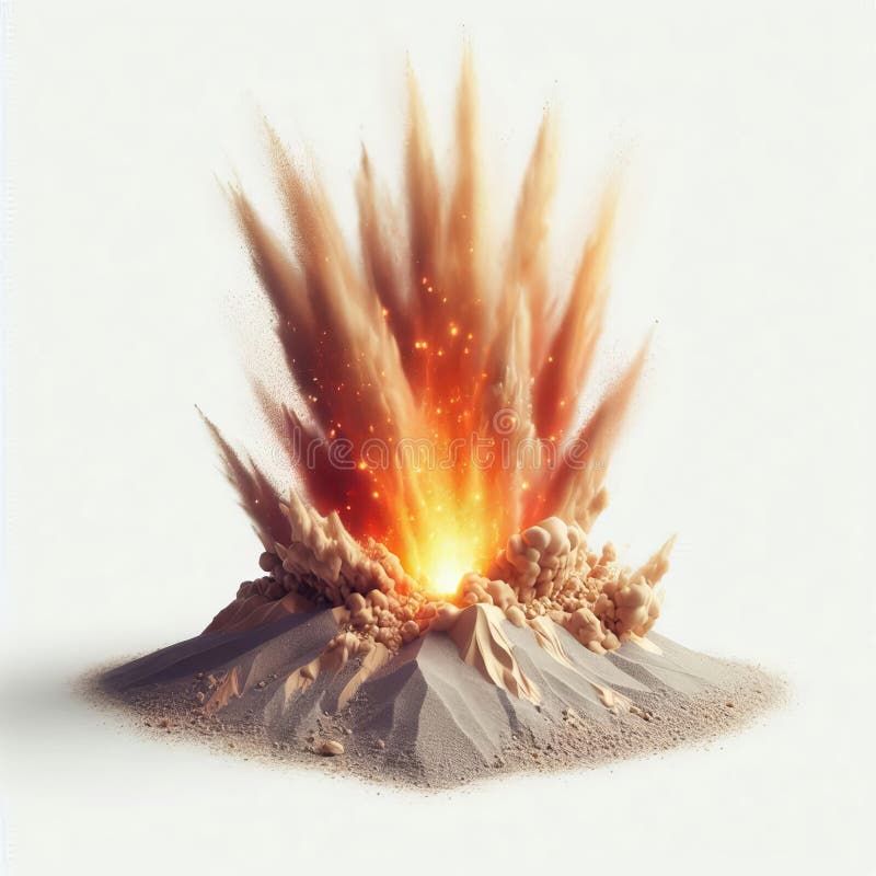 159 141. Desert Heat Chalk Piece Exploding into a Sand Stock Image ...