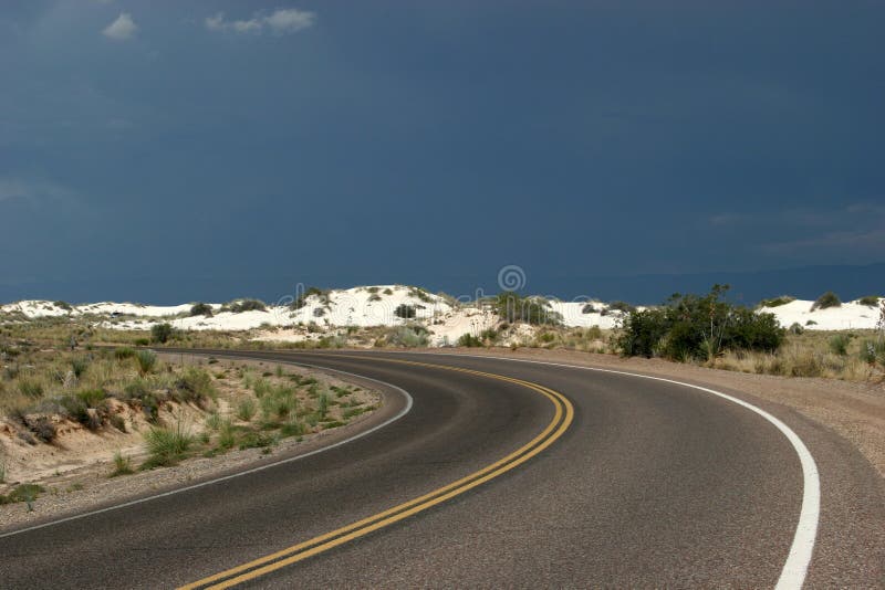 Desert highway stock photo. Image of driving, moving, curve - 1357516