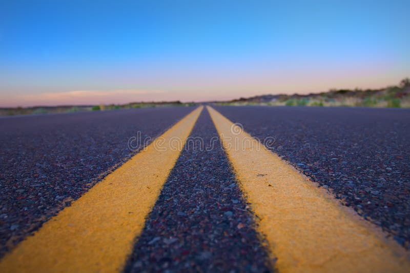A Desert Highway Leading Off into the Distance Stock Photo - Image of ...