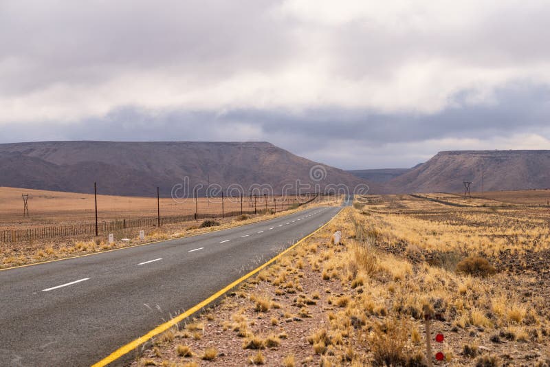Desert highway in Namibia stock image. Image of namibia - 168164255