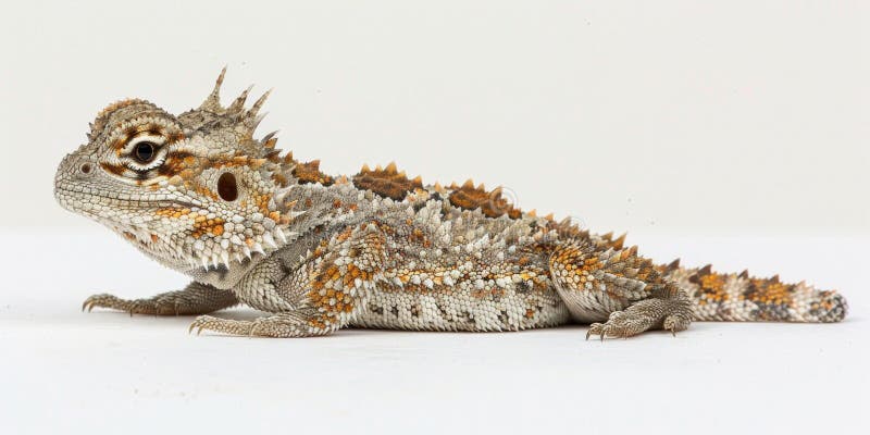 Desert Horned Lizard Characterized by Its Distinctive Spiky Scales is ...