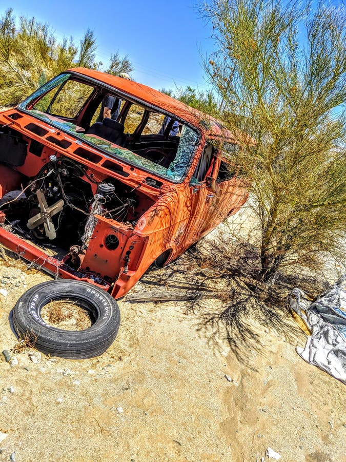 Desert Hot Abandoned Rusty Metal Wasteland Stock Image - Image of ...