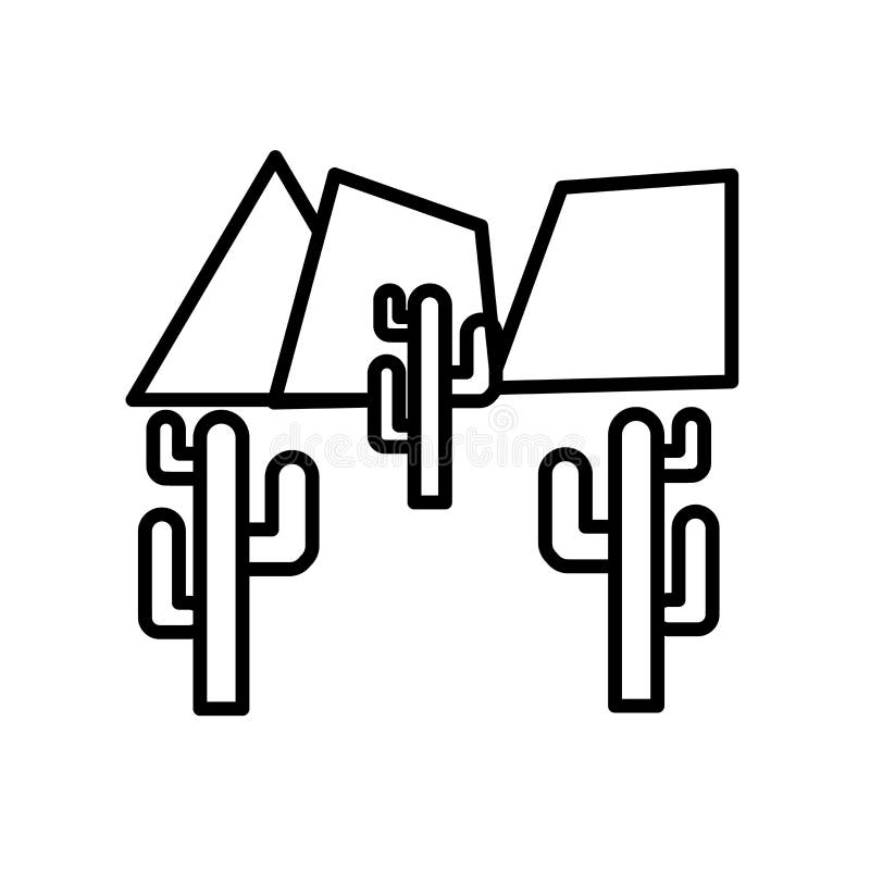 Desert Icon. Trendy Desert Logo Concept on White Background from Stock ...