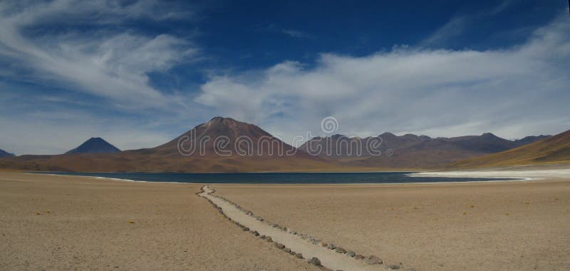 Desert Lagoon stock image. Image of clouds, arid, miscanti - 41252909