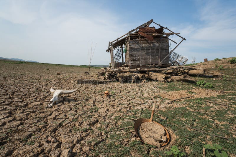 Desert Land without Human Being Stock Image - Image of concept, crisis ...