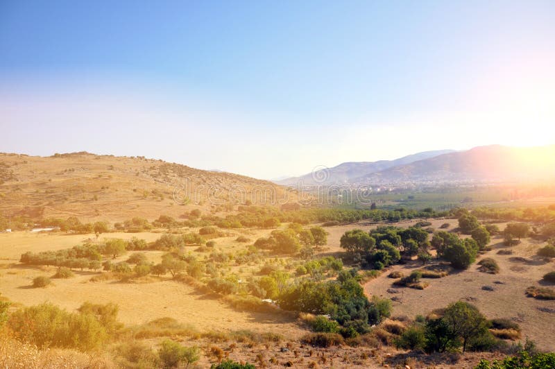 Desert Land Scenery in the Center of Turkey Stock Image - Image of ...