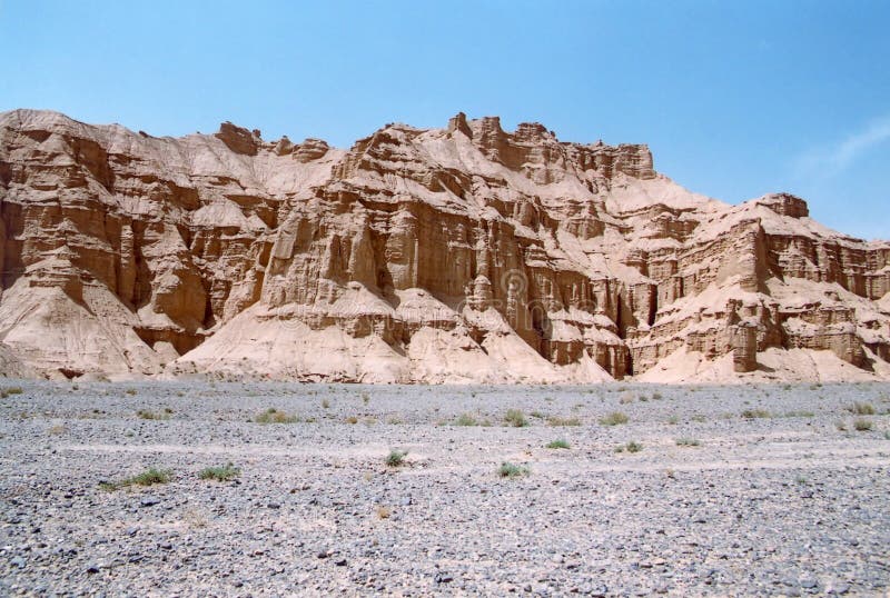 Desert landform stock photo. Image of barren, china, brown - 13374332