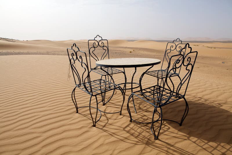 Desert tables and chairs stock photo. Image of nature - 26819522