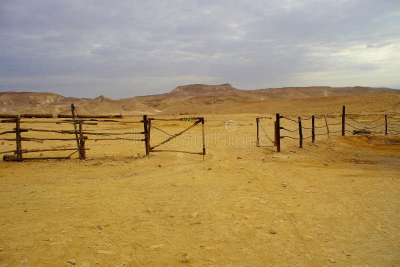 Gate on Desert stock photo. Image of palm, building, evening - 77991672