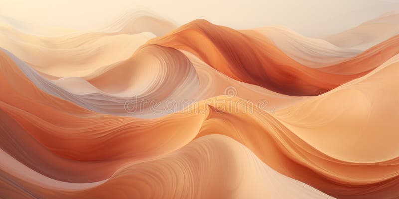 Desert Landscape, Abstract Wavy Texture Background Stock Illustration ...