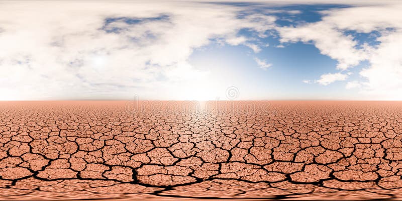 Desert Landscape with Blue Sky and Clouds 360 Panorama Vr Environment ...