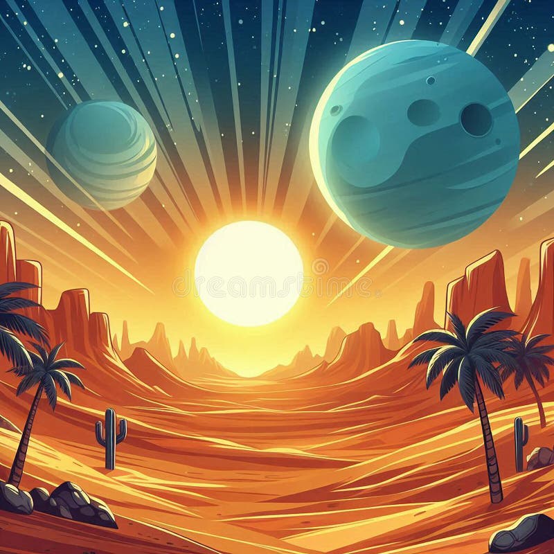 Exploring Animation Styles: Capturing the Desert Vista in Afternoon ...