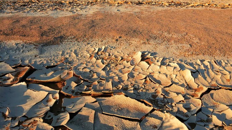 Desert Landscape with Cracked Mud Stock Video - Video of arid, motion ...
