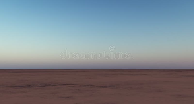 Desert Landscape. 3D Render. Stock Illustration - Illustration of ...