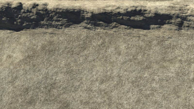 Desert Landscape 3D Rendering from Top View Stock Illustration ...