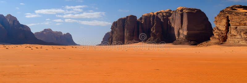 Desert Landscape with Flat-topped Rock Formations Stock Illustration ...