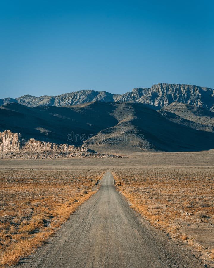 Desert Landscape with Mountains, on US Route 50 in Western Utah Stock ...