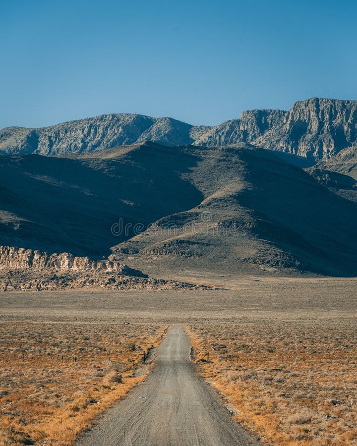 Desert Landscape with Mountains, on US Route 50 in Western Utah Stock ...