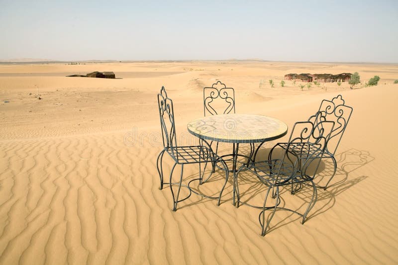 Desert tables and chairs stock photo. Image of nature - 26819522