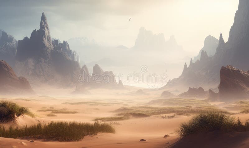 Barren Landscape Painting Stock Illustrations – 422 Barren Landscape ...