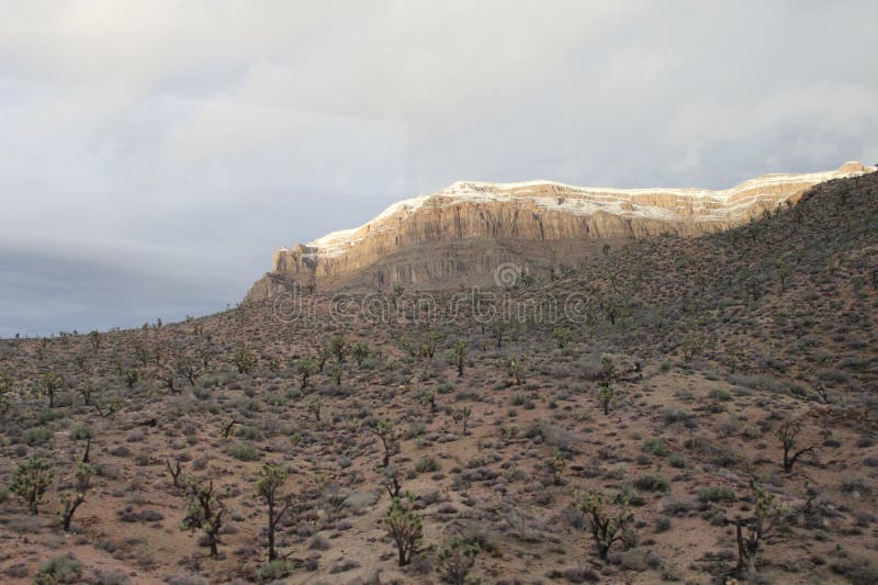 Desert Landscape with Rugged Mountains. Stock Photo - Image of cloudy ...