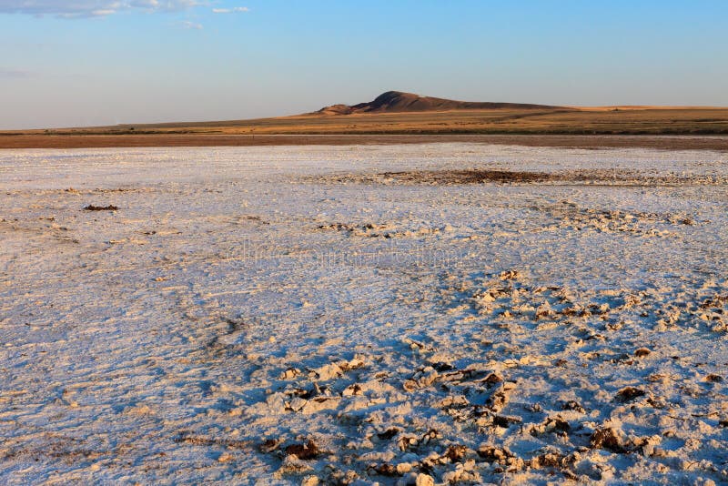 The Desert Landscape of the Salt Plains. Stock Photo - Image of rapa ...