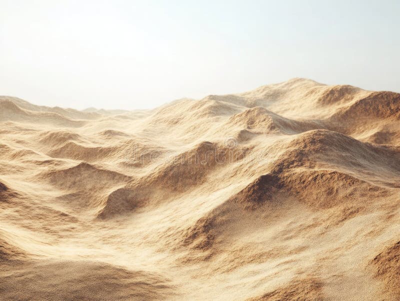 Desert Landscape with Sand Dune Stock Image - Image of nature, vast ...