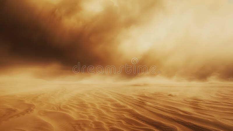 Desert Landscape with a Sandstorm. Generative AI Stock Image - Image of ...