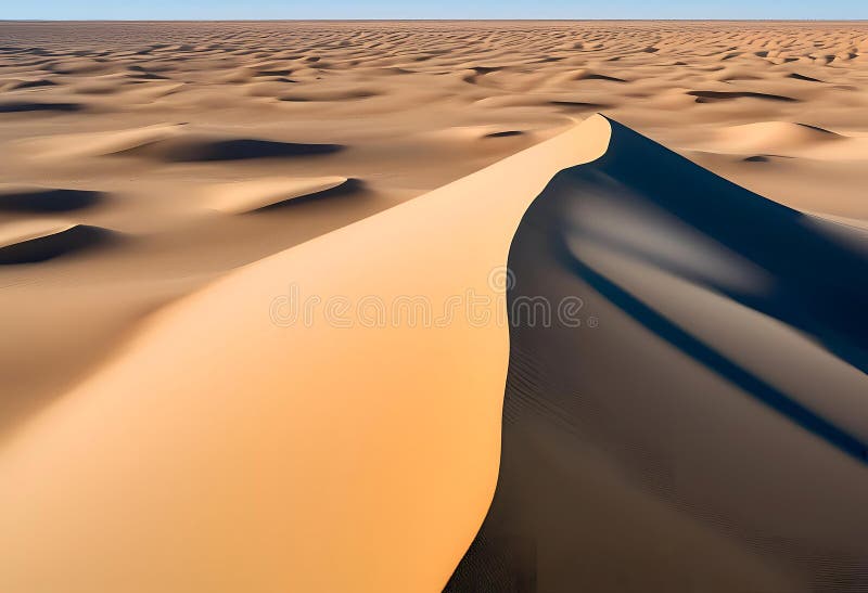 Desert Landscape Shaped by Wind Patterns.AI Generated Stock ...