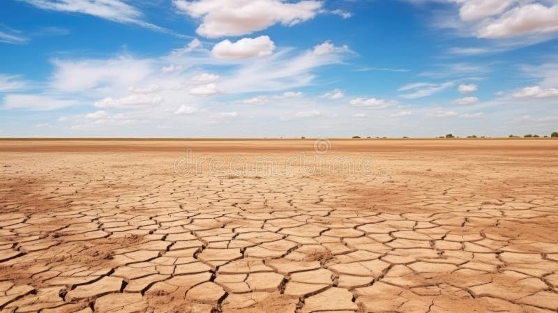 Desert Landscape with Sky. Drought Stock Illustration - Illustration of ...