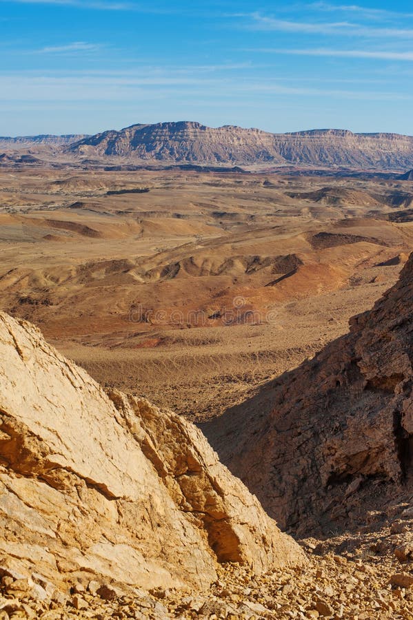Desert Landscape on a Sunny Day with Blue Sky Stock Image - Image of ...