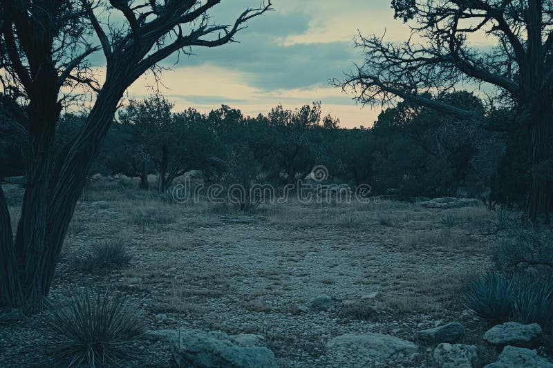 Desert Twilight Landscape stock photo. Image of dusk - 384646462