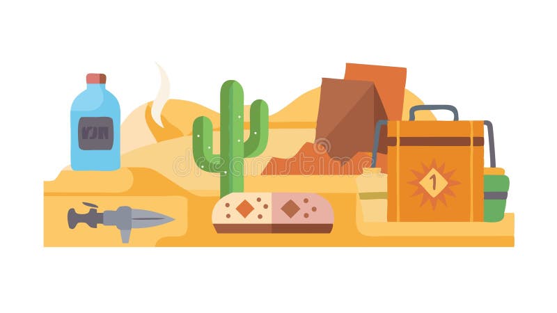 Desert Litter Awareness. Environmental Pollution and Cleanup. Vector ...