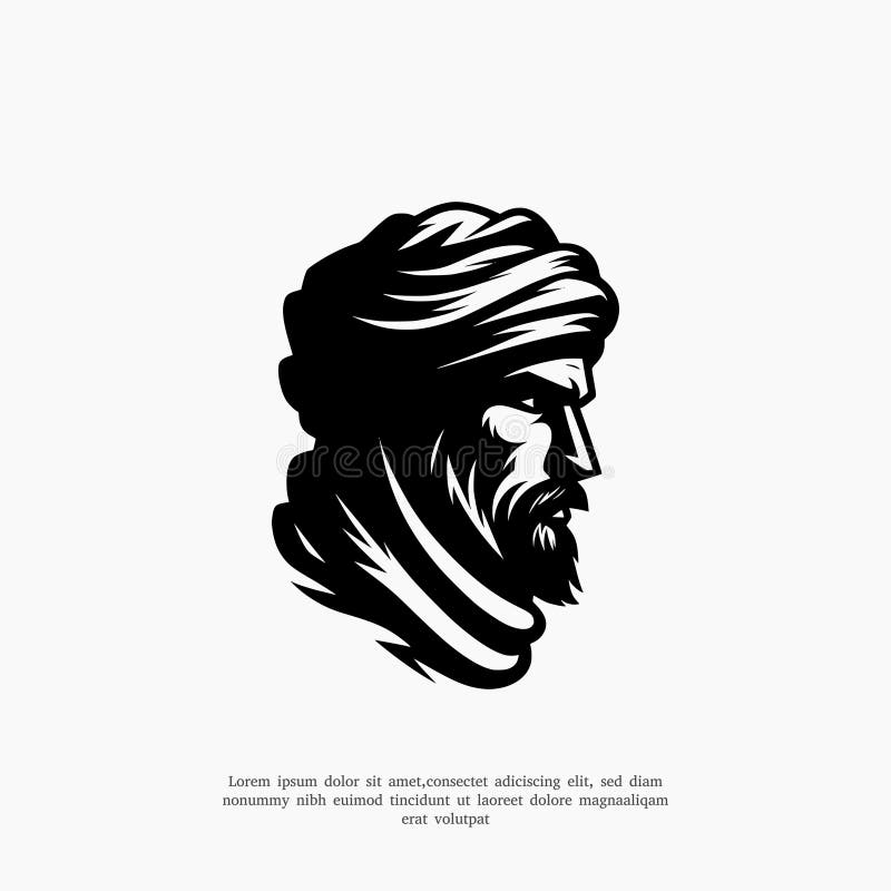 Desert Man Silhouette Vector Logo Design Stock Vector - Illustration of ...