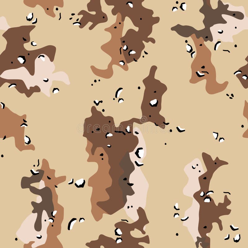 Desert Military Camouflage Seamless Pattern Stock Illustration ...