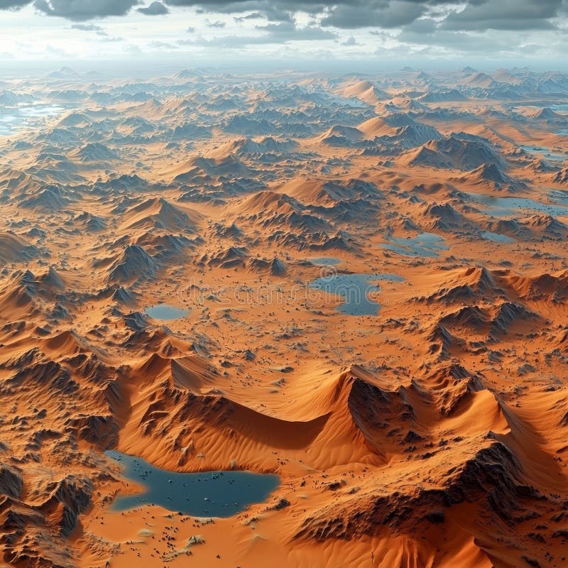 A Desert Mirage in Surreal Dimensions, Where Landscapes are Twisted and ...