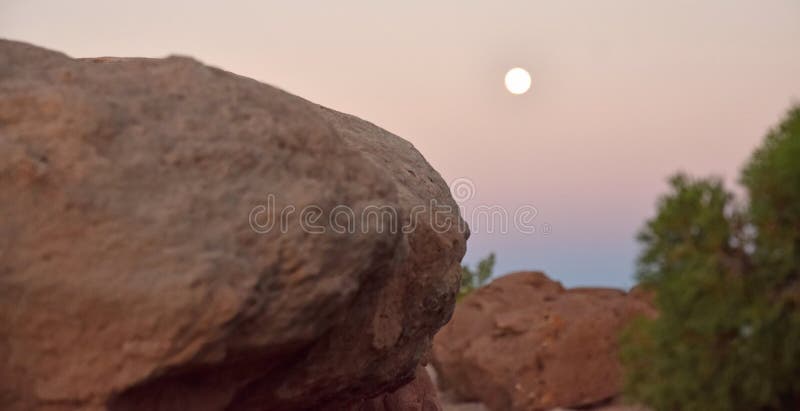 Desert Moonrise stock image. Image of clouds, panorama - 79866049