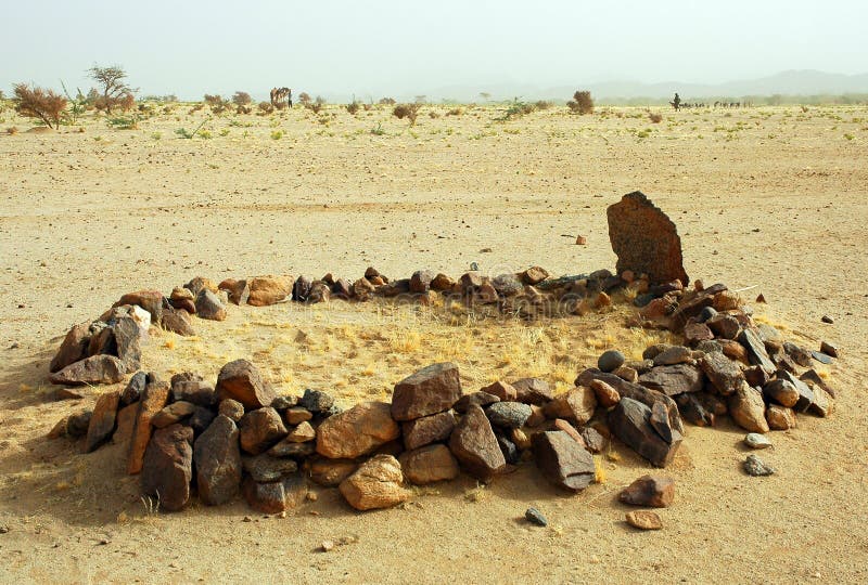Desert Mosque Near Air Mountains in Niger Stock Image - Image of ...