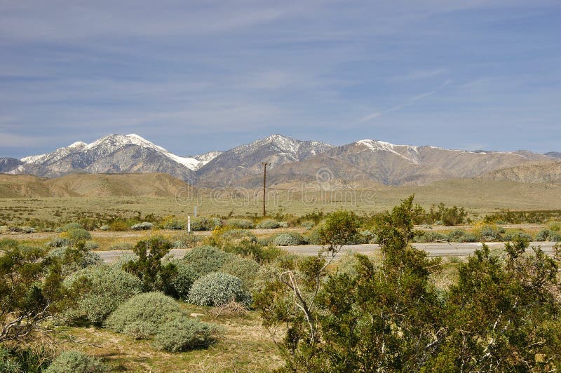 Desert mountain range stock photo. Image of capped, range - 18680358