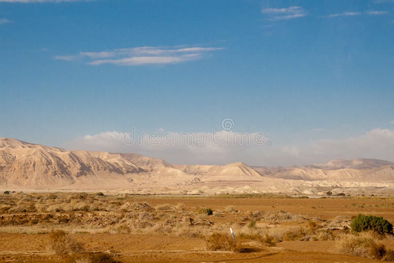 Desert and Mountain Scenery, Israel Stock Image - Image of clouds ...