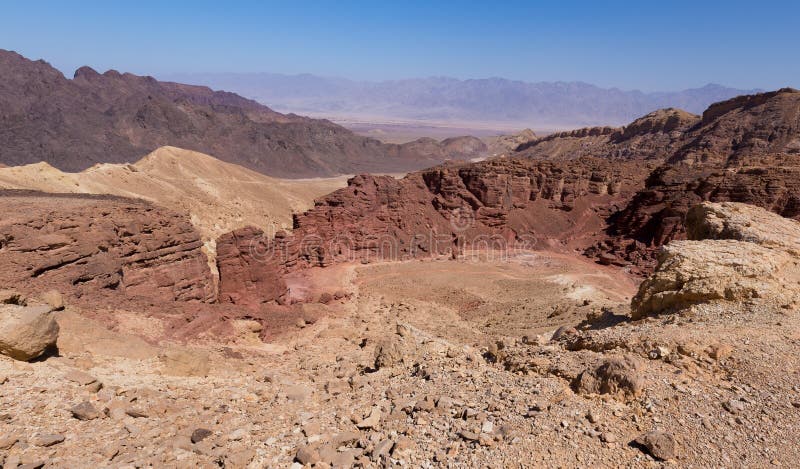 Desert Mountains and Cliffs. Stock Image - Image of eilat, stone: 54906577