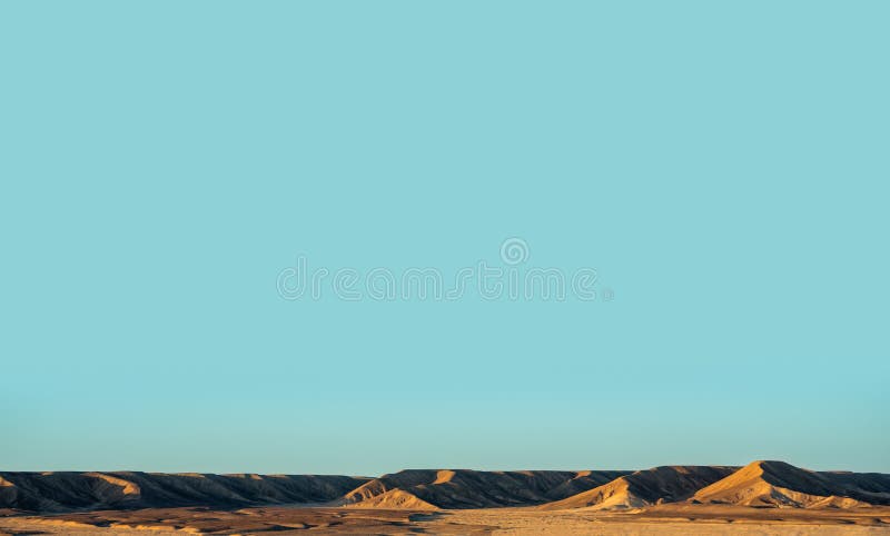 Desert Mountains and Cloudless Sky in Egypt Stock Image - Image of ...