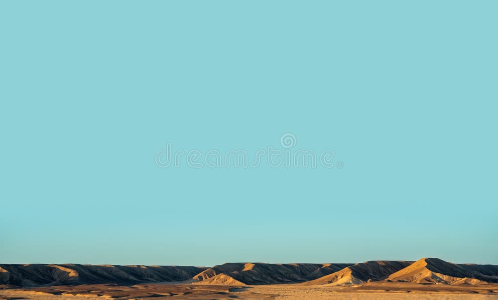 Desert Mountains and Cloudless Sky in Egypt Stock Image - Image of ...