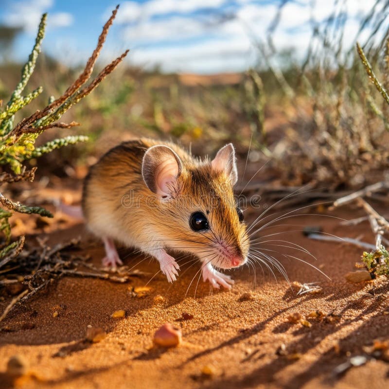 Desert Mouse Close-Up stock illustration. Illustration of mammal ...