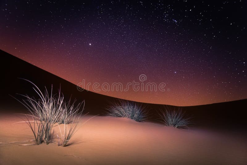 Desert at night stock image. Image of namibia, burn, dune - 4657145