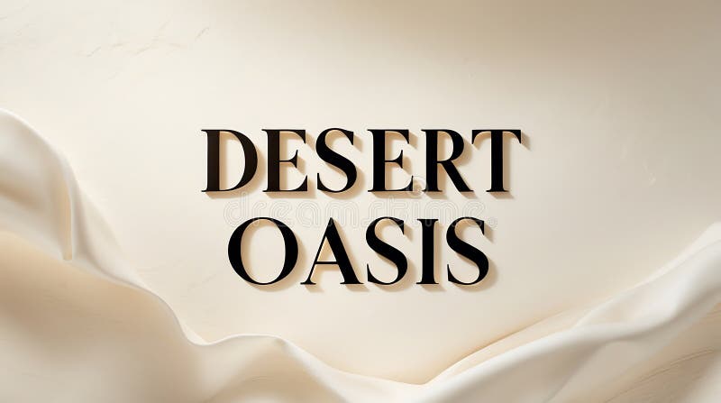 Desert Oasis with Elegant Text Design Creates a Tranquil Atmosphere in ...