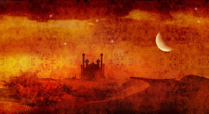 Desert palace 4 stock illustration. Illustration of style - 53592132