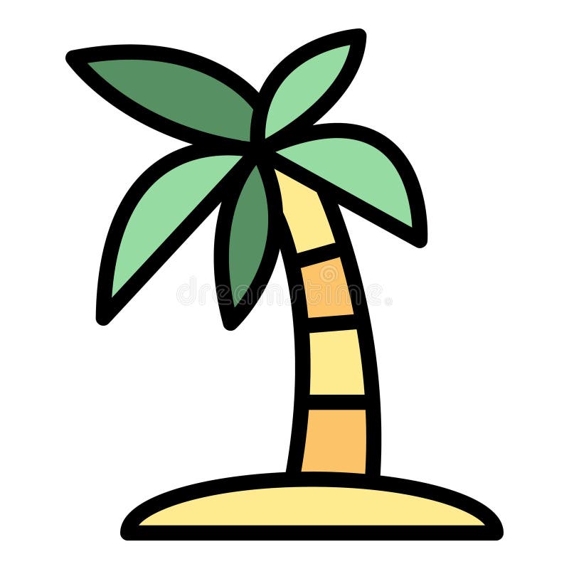 Desert Palm Tree Icon Vector Flat Stock Vector - Illustration of tree ...