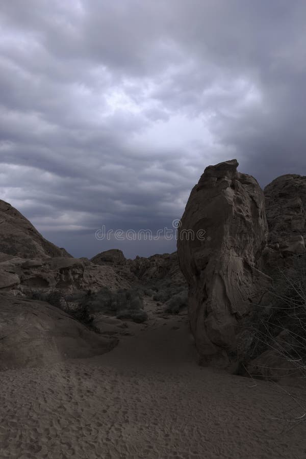 Desert Pathway, Valley of Fire, Overcast Stock Photo - Image of hiking ...