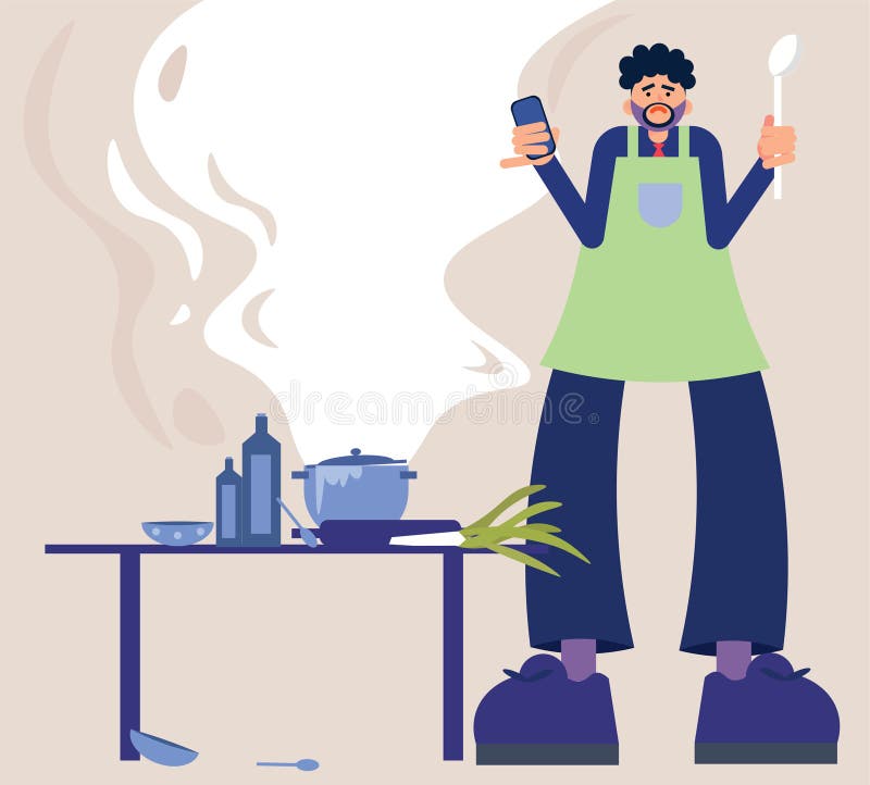 Flat Style Vector Illustratio of a Male Character. Confused Business ...